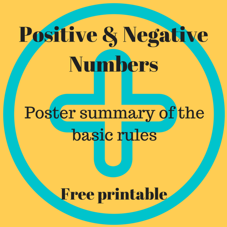FREE Positive and Negative Numbers Printable – Feed Our Life