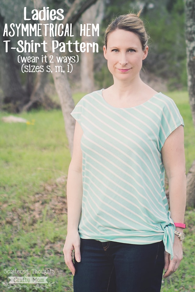 FREE Asymmetrical Hem T Shirt Sewing Pattern – Feed Our Life