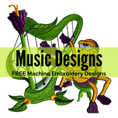 FREE: Music Themed Machine Embroidery Designs – Feed Our Life
